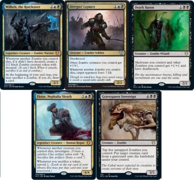 MTG Commander Wilhelt the Rotcleaver Complete Zombie EDH Deck - NM | eBay