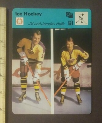 I979 Sportscaster Jiri Jaroslav Holik Brothers Ice Hockey Large Card ...