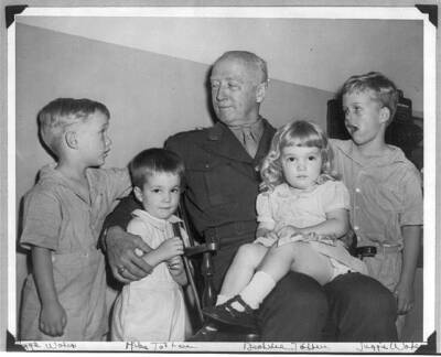George Smith Patton,Jr,1885-1945,US Army Officer,with 4 grandchildren ...
