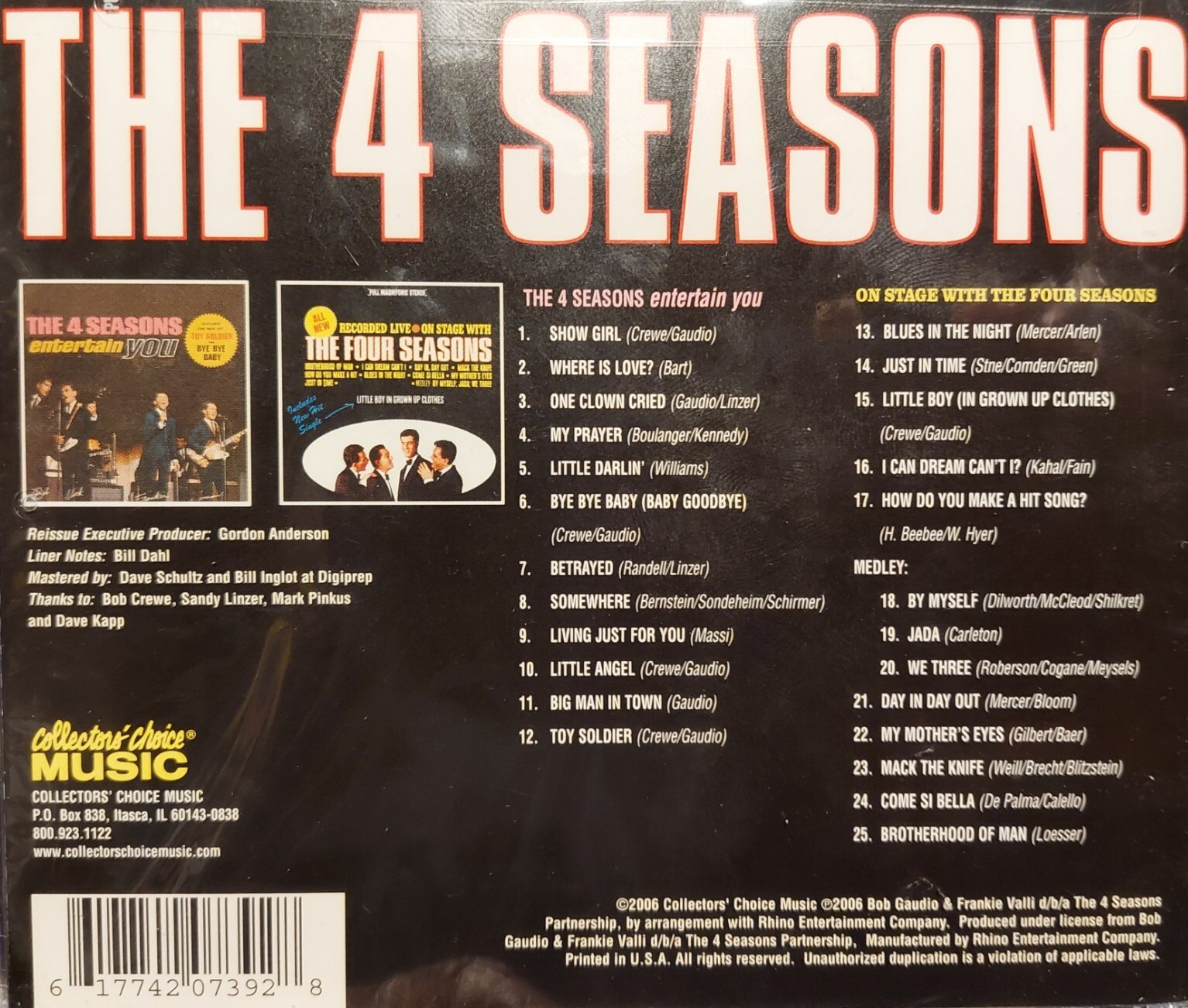 The 4 Seasons Entertain You/On Stage with the 4 Seasons [Remaster] by ...