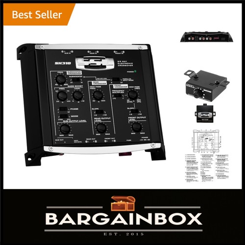 Compact Car Audio Electronic Crossover - Adjustable Bass Boost & Phase ...