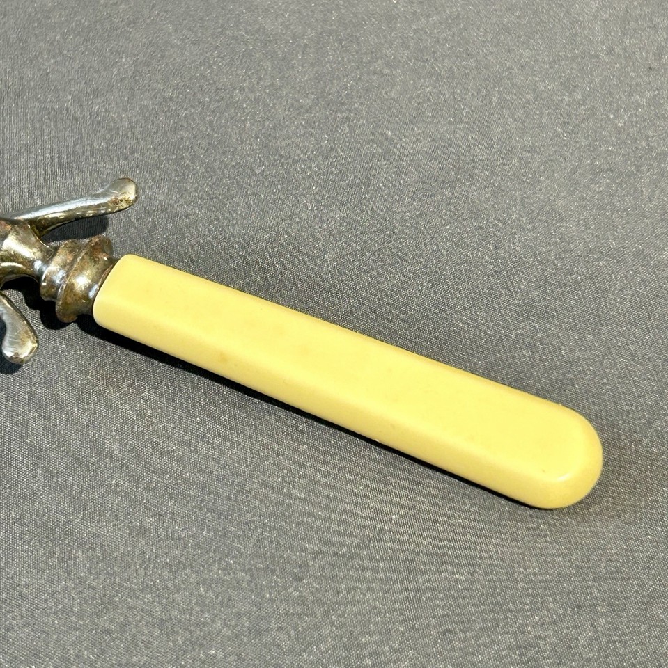 Yellow Bakelite Handle Meat Fork w Flip Stand Carving, Serving Ivory ...