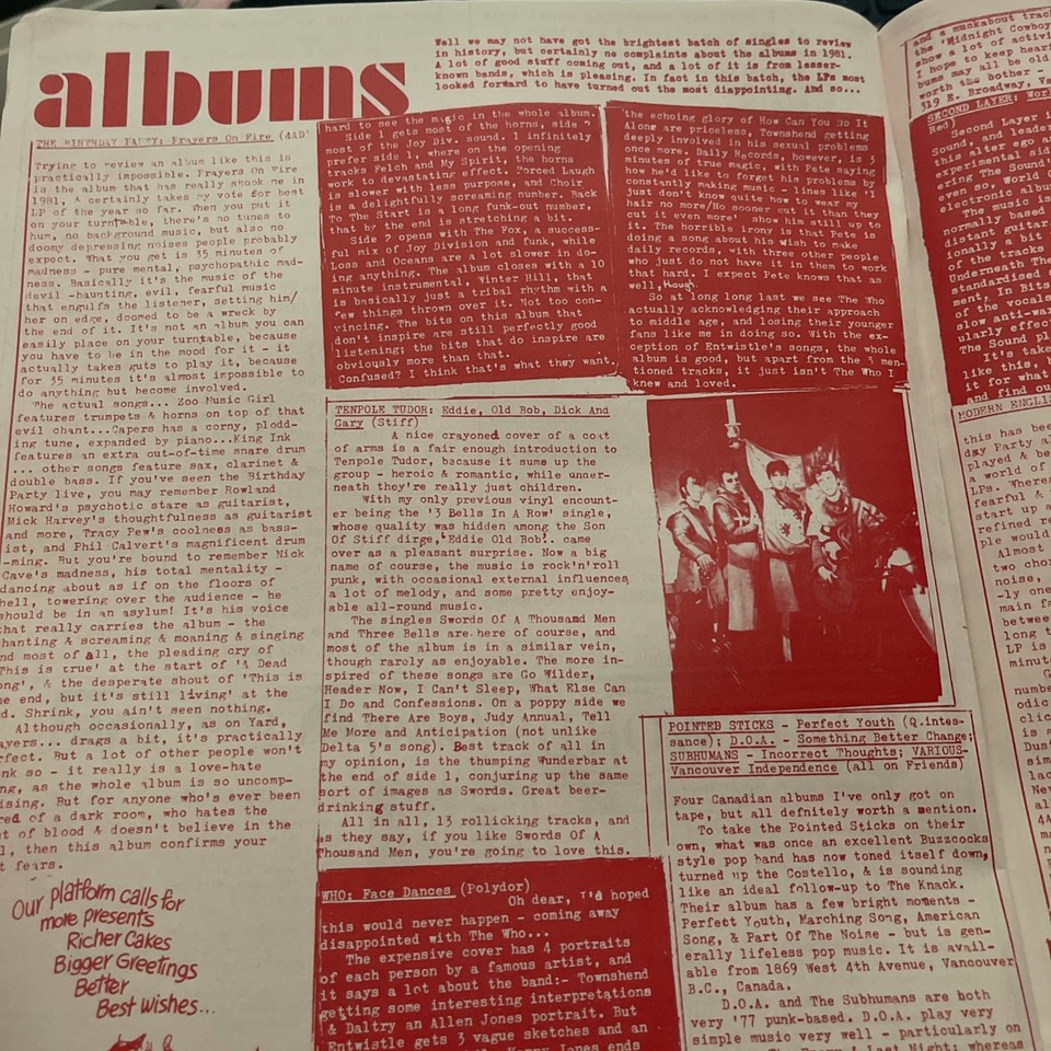 JAMMING ! Rare Punk Fanzine Madness Killing Joke | eBay UK