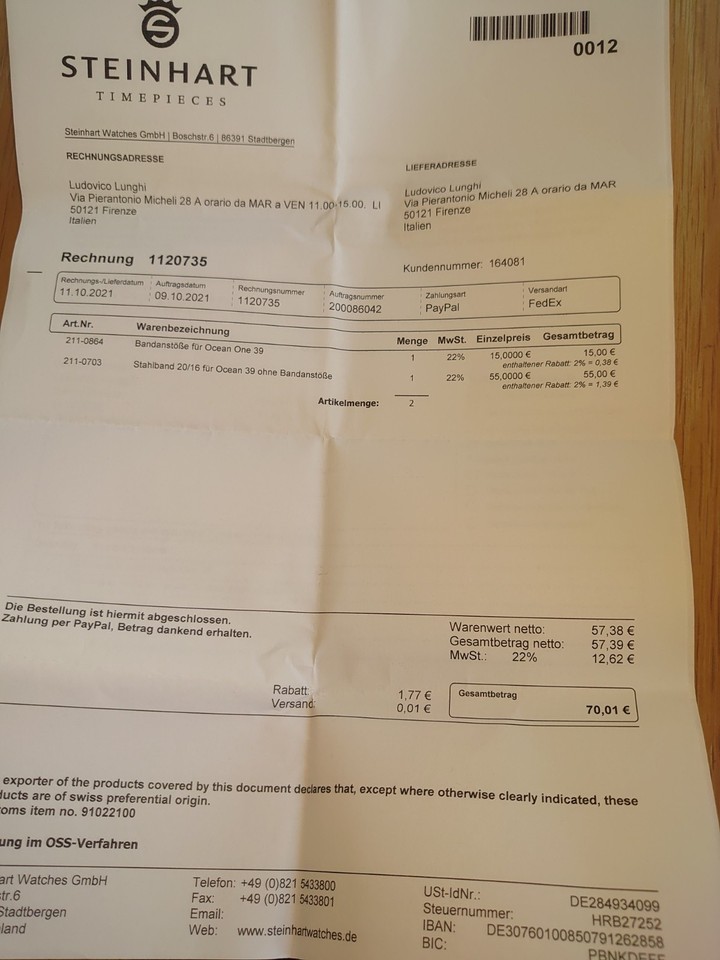 Steinhart Ocean 39 GMT Blue Red Ceramic Pepsi Jubilee Plus | eBay