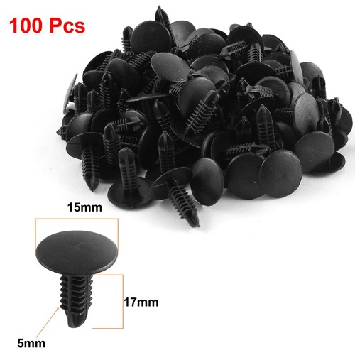 100 Pcs Car Trim Plastic Fir Tree Fastener Black 5 x 5mm Hole Size | eBay