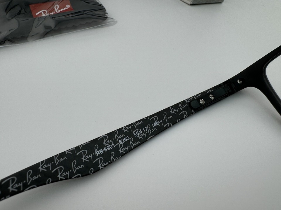 RAY-BAN RB8901 5263 DEMI GLOSS BLACK EYEGLASSES FRAMES AUTHENTIC 55MM ...