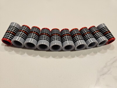(10) Custom Golf Iron Ferrules Firehouse Gray, Red and Black - Pick ...