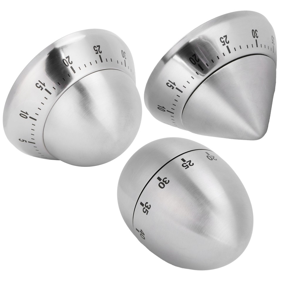 Kitchen Cooking Timer Stainless Steel Mechanical Timer Reminder Time ...