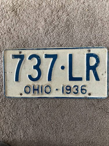 1936 Ohio License Plate - 737 LR - Very Nice Oldie! | eBay