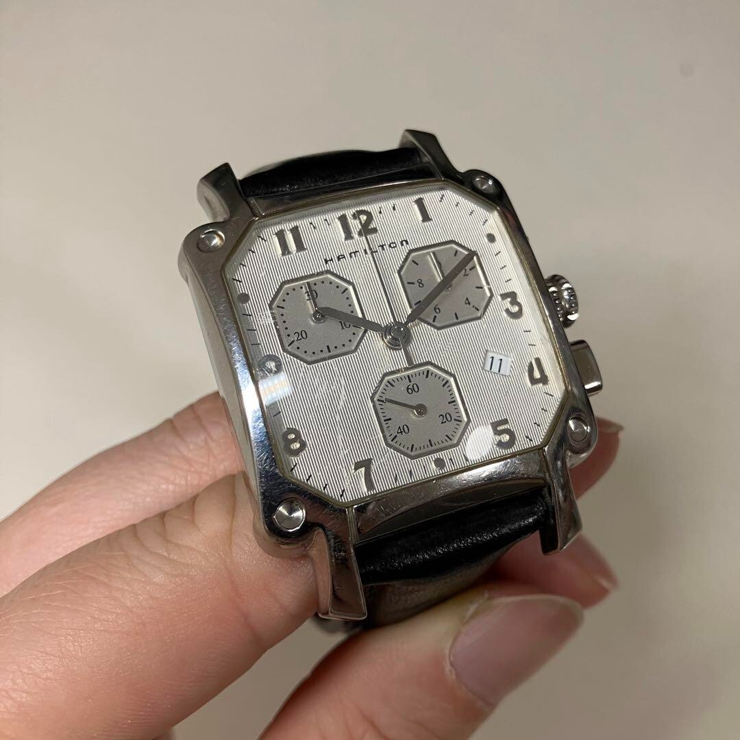 Hamilton Lloyd Chrono H194120 Men's Quartz Chronograph Watch JUNK AS-IS ...