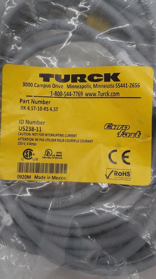 Turck RK 4.5T-10-RS 4.5T U5238-11 Cable | eBay