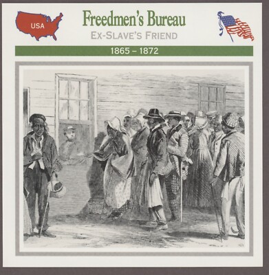 Freedmen's Bureau Atlas Civil War Card Slavery Emancipation | eBay