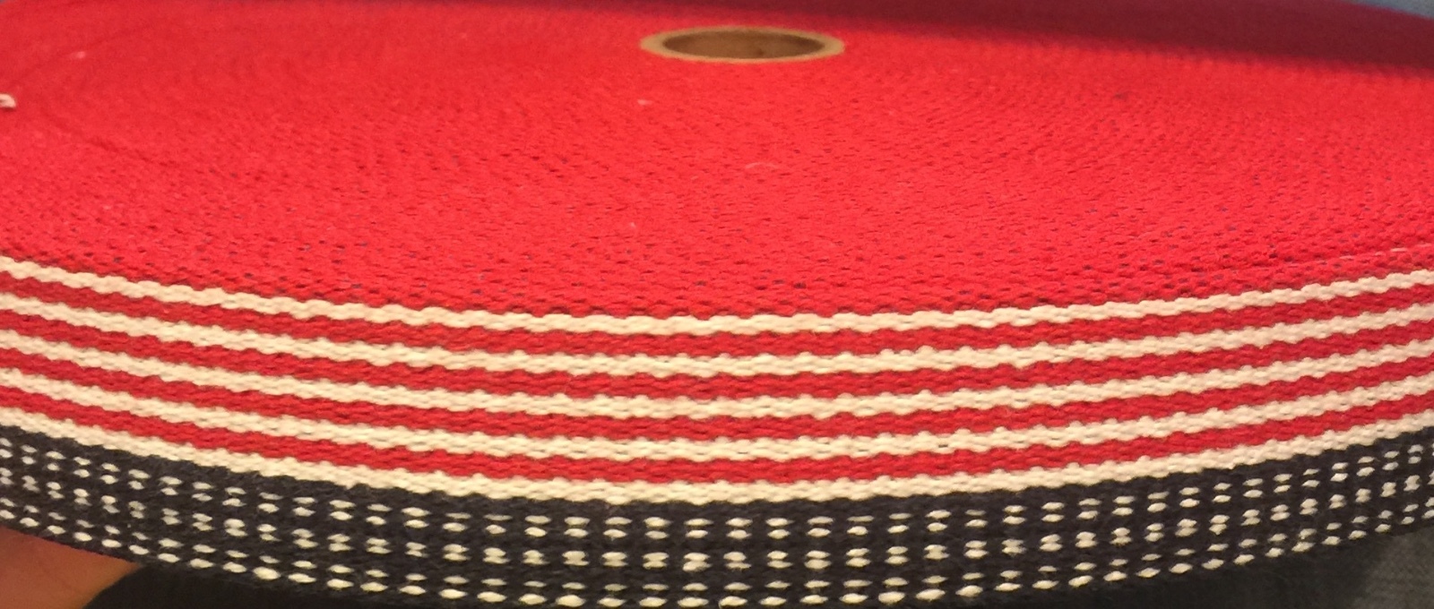 1 1/4" Heavy Cotton Webbing Patriotic - American Flag - 5 Continuous ...