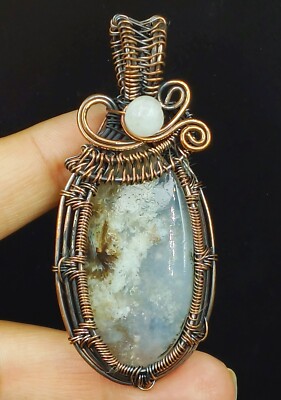 Copper Agate Gemstone Copper Wire Wrapped Handmade Jewelry Pendant | eBay