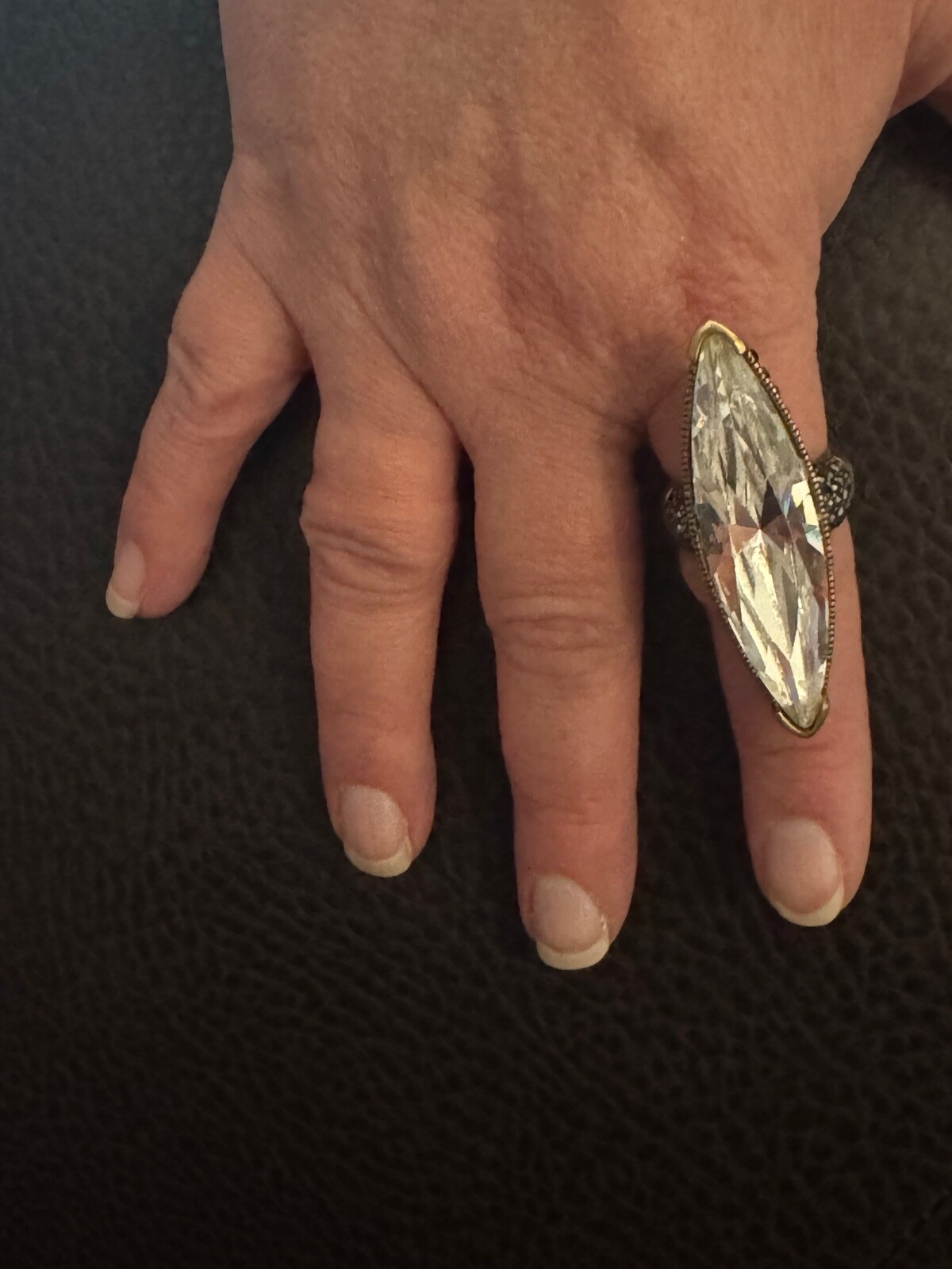 Huge Swarovski Crystal Ring - Gem