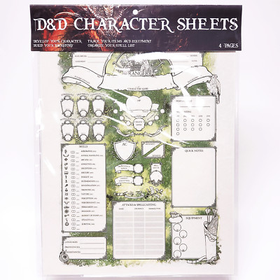 3 Dungeons and Dragons DnD 5e Ranger Character Sheets Pack Fantasy ...