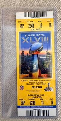 2014 SUPER BOWL XLVIII (48) FULL -UNUSED FOOTBALL - MINT - AUTHENTIC ...