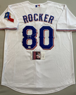 TEXAS RANGERS- KUMAR ROCKER AUTOGRAPH HOME WHITE #80 NIKE JERSEY JSA ...