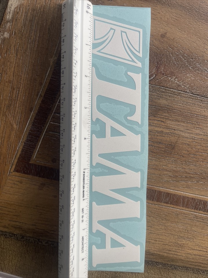 Tama Bass Drum Logo Decal Sticker -WHITE 8.5” Length X 1 5/8” Height | eBay