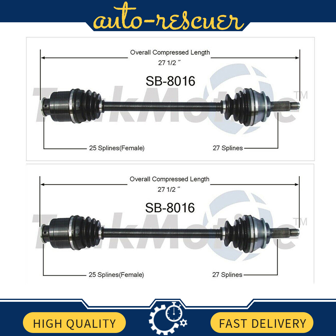 Pair of Front CV Axle Shaft Assies SurTrack Set for Subaru SVX AWD/FWD ...