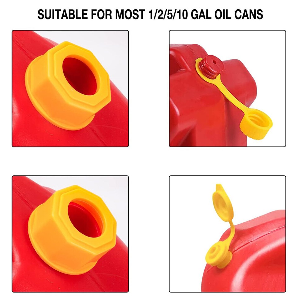 5Pcs Yellow Fuel Gas Can Jug Vent Cap Blitz Scepter Essence Midwest ...