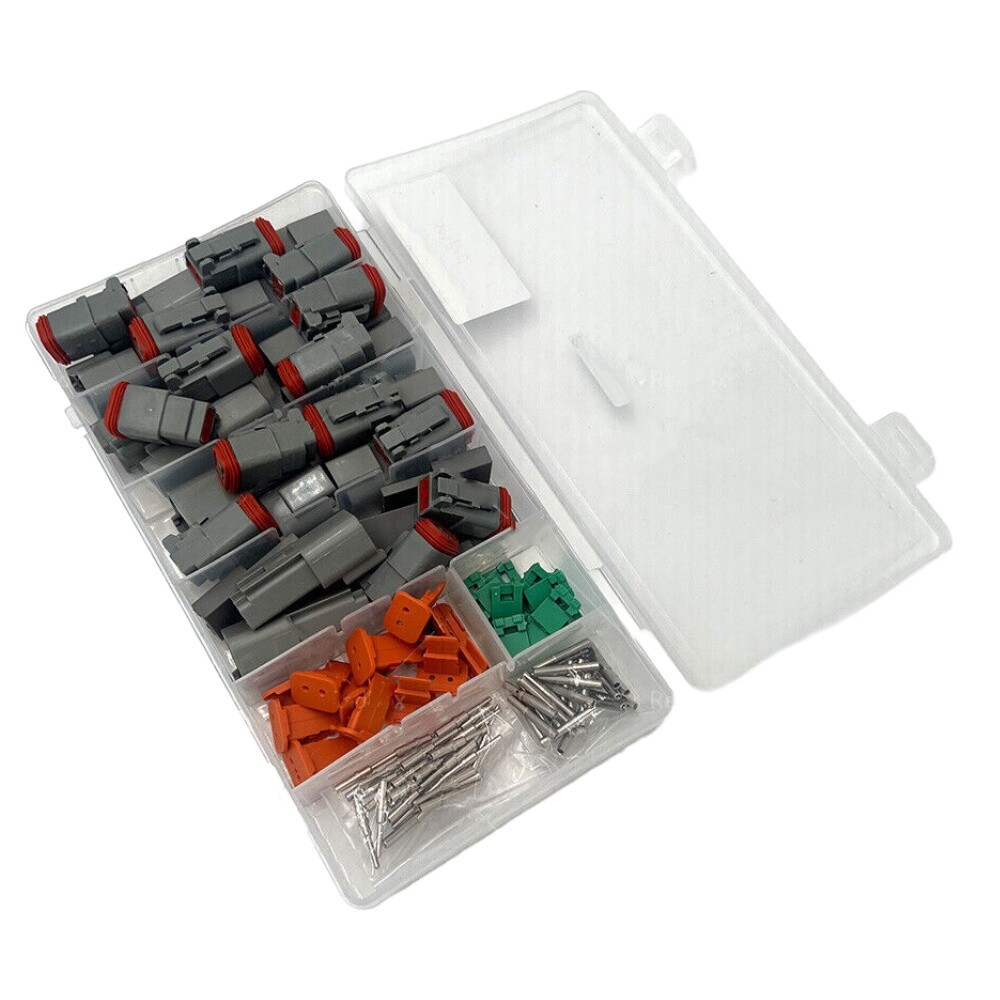 117Pcs Deutsch Kit DT 2 Way Connector Plug Fit Waterproof Auto Marine ...