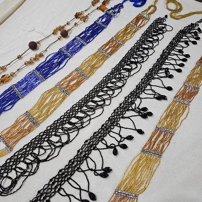 Job Lot 6pcs Beaded Tie Belts with Tassel Charms for Costume & Décor ...
