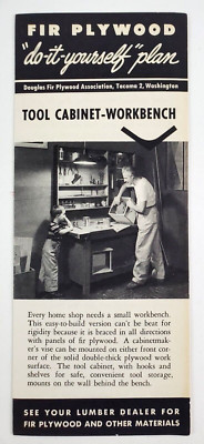 1950s DIY Douglas Fir Plywood Tool Cabinet Work Bench Plan Vintage ...