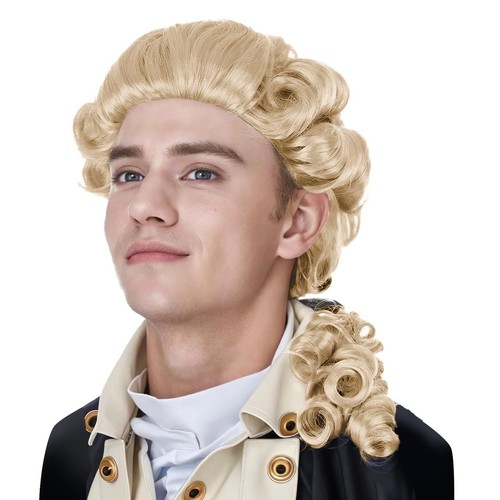 High-Visibility Medieval Western Lawyer Wig For Adults, Judge, Nobleman ...