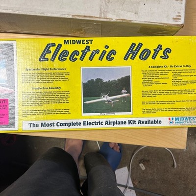 Vintage Midwest Electric Hots RC Model Airplane Kit - NOS, Unbuilt, w ...
