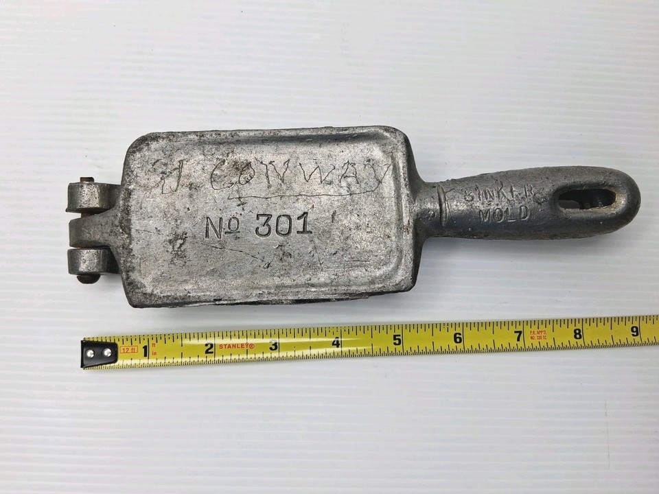 C. Palmer No. 301 Sinker Mold 1/8 -1 1/2 oz. Fishing Weights Swivel 6 ...