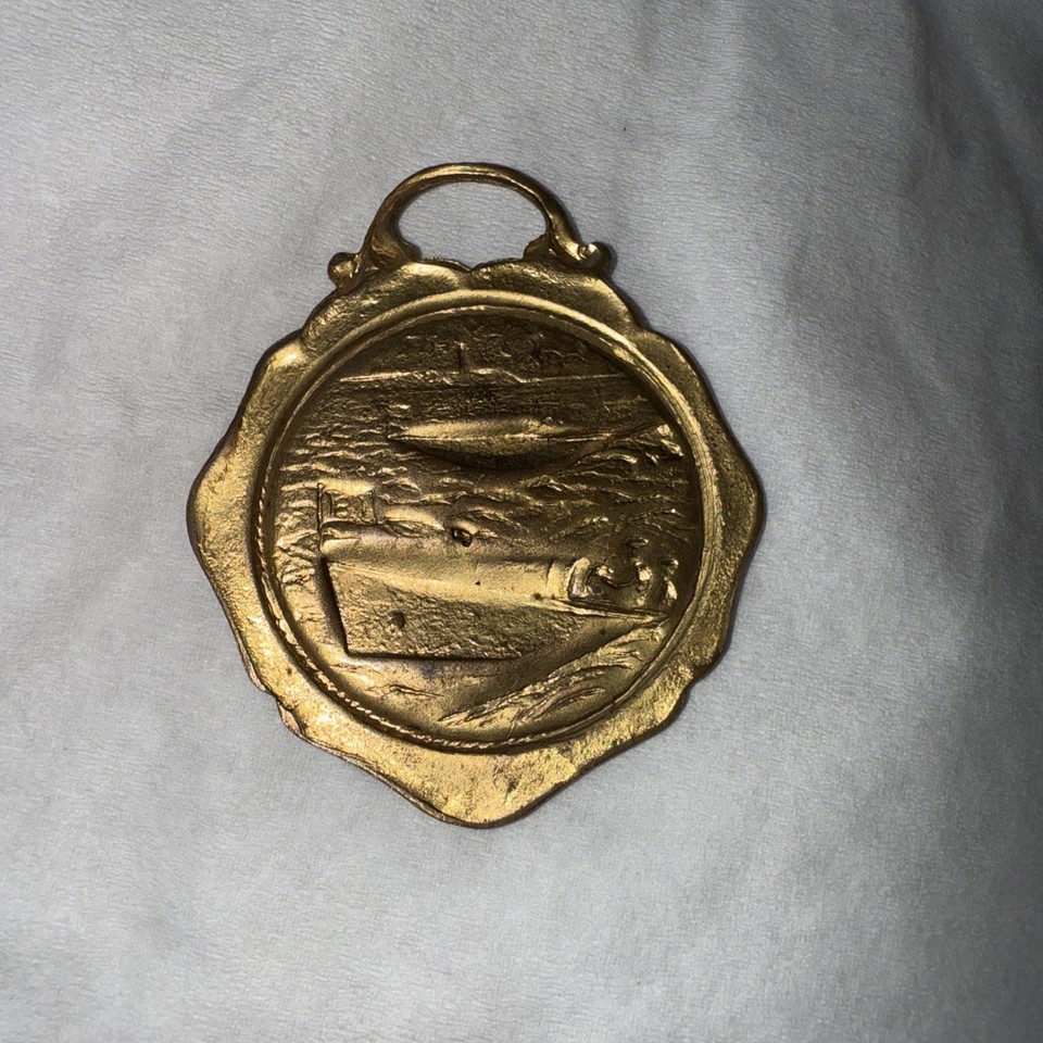 Vintage Watch Fob Nautical Boat Race Scene Brass Rare Unusual | eBay