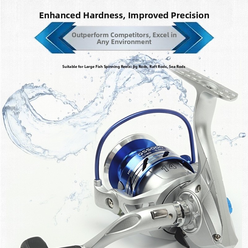 Rotating Fishing Reel Saltwater Freshwater 52 Gear Ratio Long Distance ...