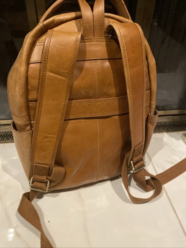 Rawlings Genuine Leather Backpack Rugged Bag Baseball Red Label | eBay