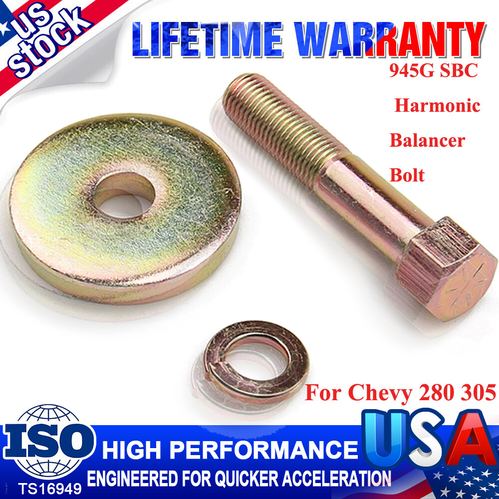 Balancer Bolt Harmonic For Chevy 280 305 350 383 SBC Small Block Damper ...