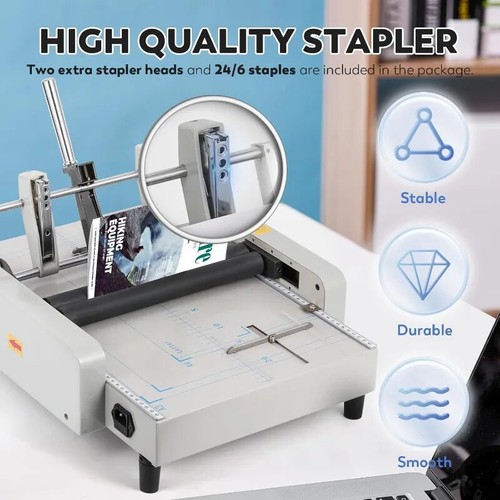 Booklet Maker A3 Paper Folder Stapler Machine Saddle Stitch for Factory ...