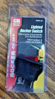GB Gardner Bender Lighted Rocker Switch SPST On/Off GSW-42 NEW | eBay