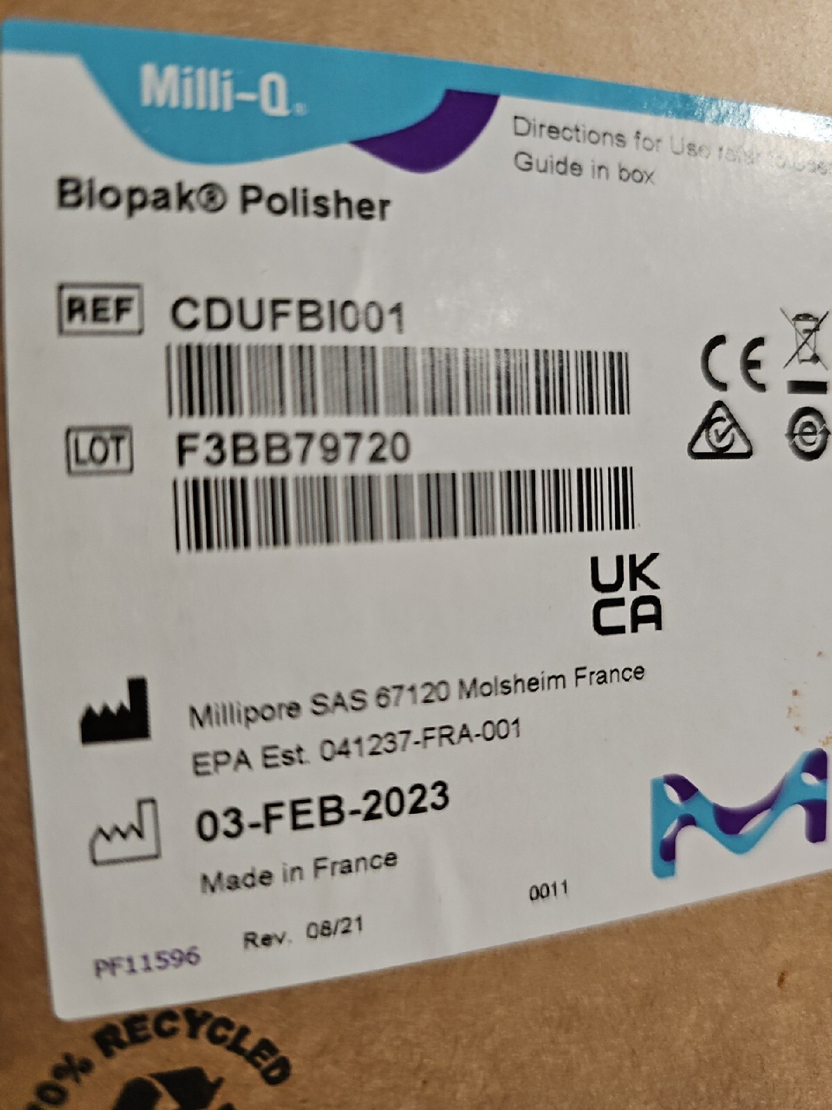 Millipore Biopak CDUFBI001 | eBay