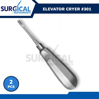 2 Pcs Dental Elevator Apical 301 Surgical Denture Instruments German ...