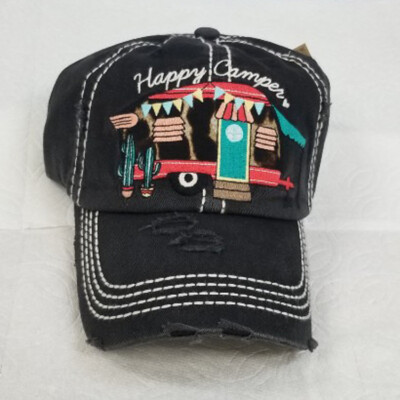 HAPPY CAMPER Distressed Vintage Cap Hat(First Edition) | eBay
