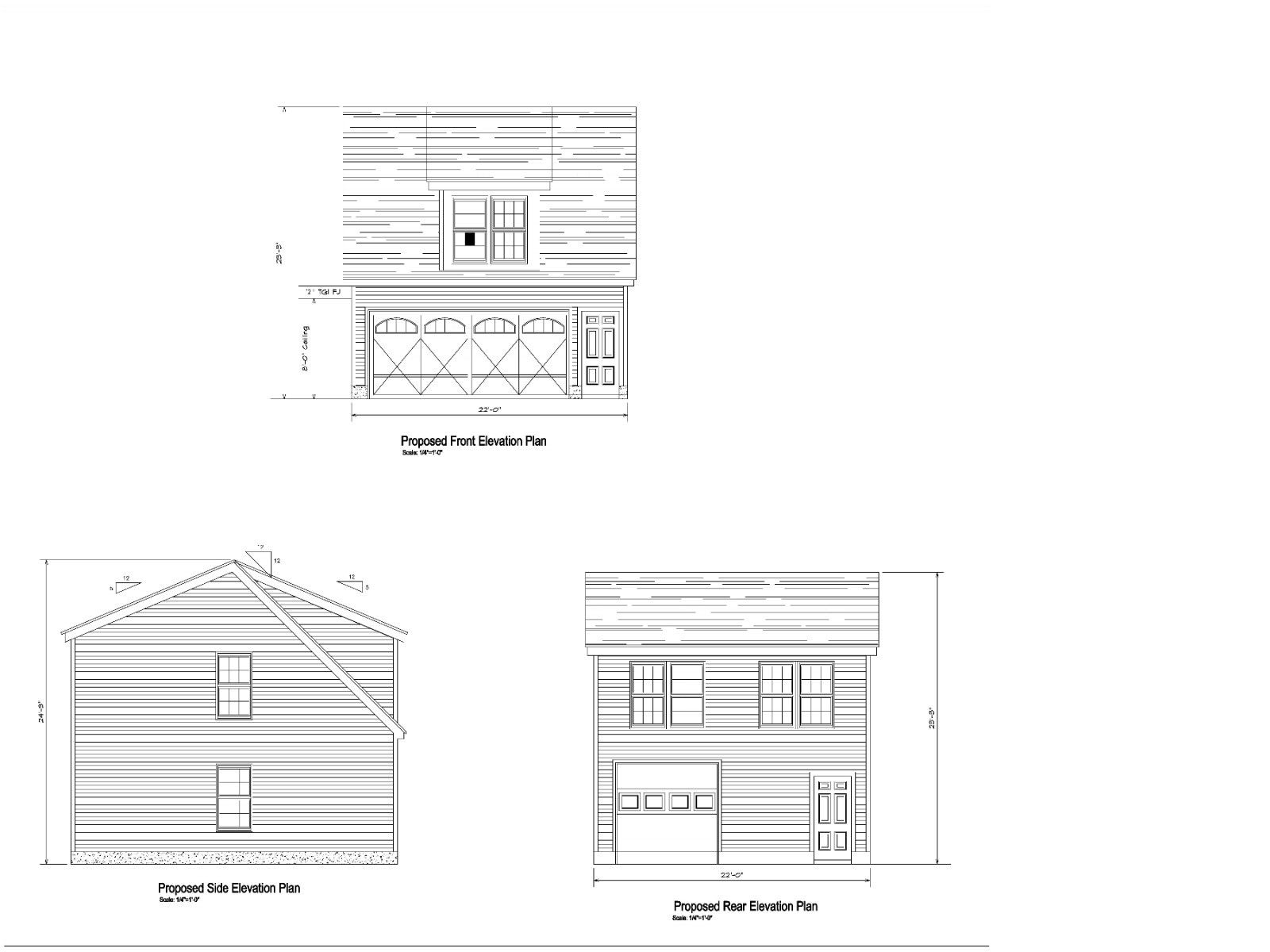 22'X26'- 26'X22' GARAGE PLANS GABLE ROOF GABLE END GARAGE PLANS 20-2226 ...