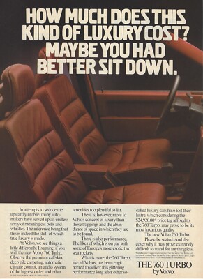 1985 Volvo 760 Turbo vintage print ad 80's Car advertisement | eBay