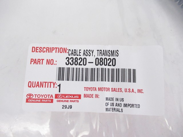 Toyota 3382008020 Transmission Shift Cable/auto Trans Shifter Cable for ...