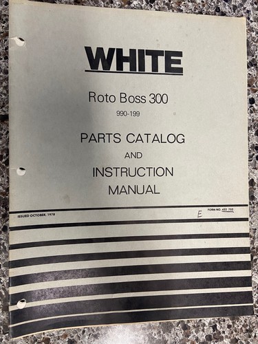 WHITE ROTO BOSS 300 PARTS AND INSTRUCTION MANUAL | eBay