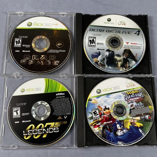 Dead or Alive 4, Dead Space, 007 Legends, Sonic Racing Microsoft Xbox ...