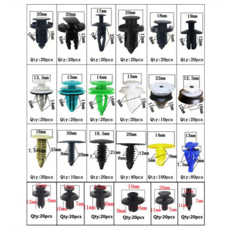 620PCS 24Kinds Plastic Auto Fasteners Car SUV Bumper Fender Repair ...