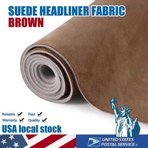 Suede Headliner Fabric Brown 80"x59" Car Upholstery Roof Liner Replace ...