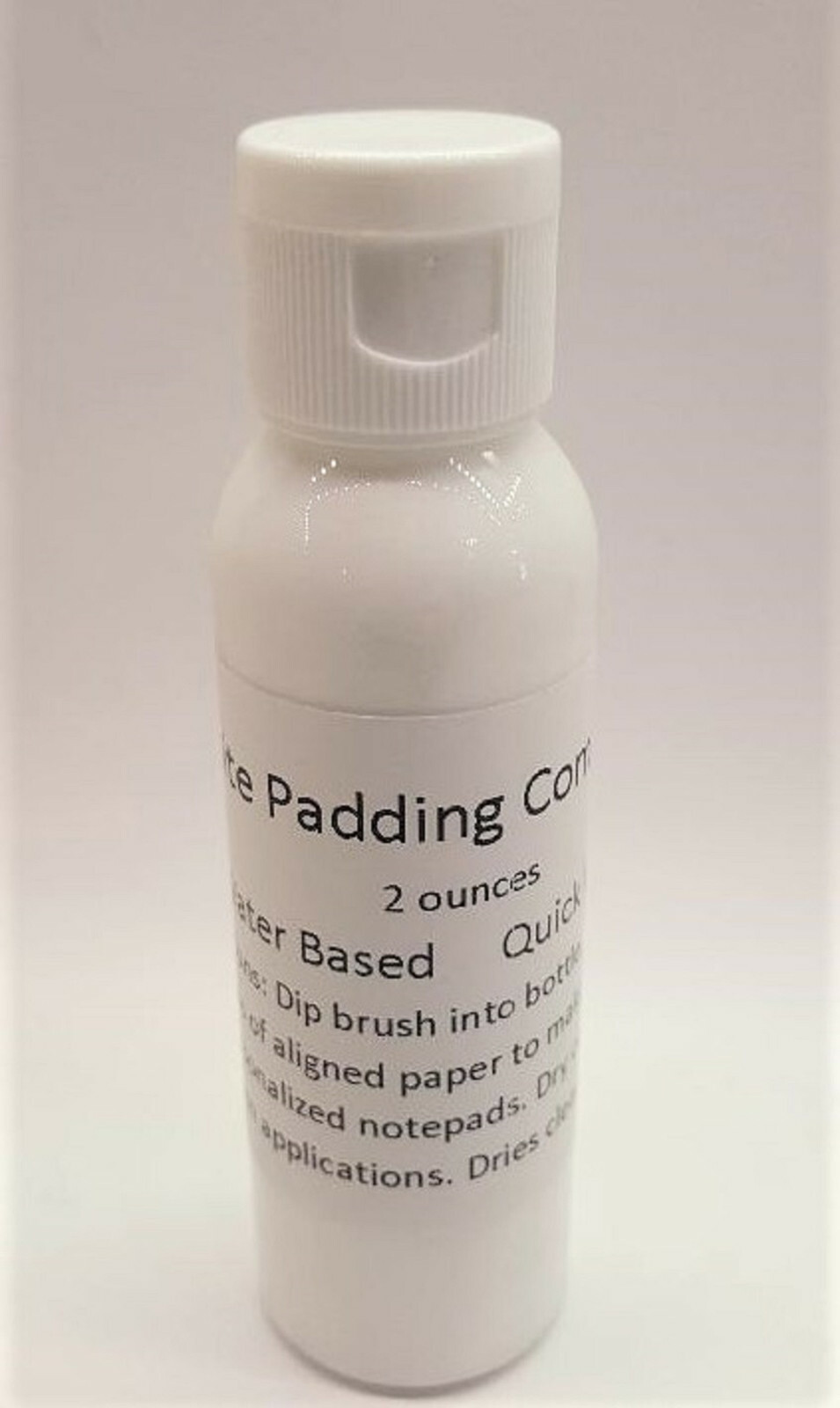 White Padding Compound Dries Clear Quick Dry 2 Oz Bottle DIY Custom ...