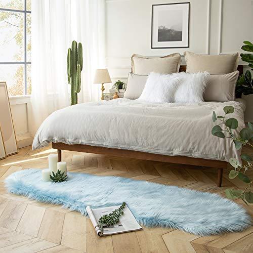 Ashler Faux Fur Rug, Fluffy Shaggy Area Rug Ultra Soft 2 x 6 Feet ...