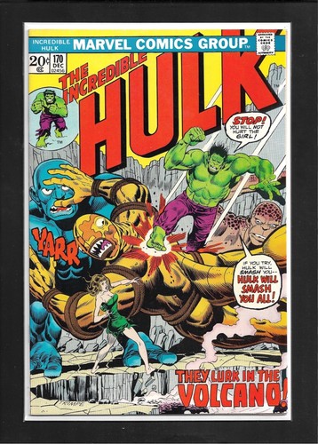 Incredible Hulk #170 (1973): "Death From On High!" Volcano Monsters! VF ...